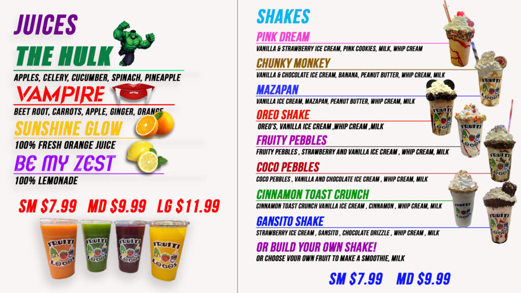 LOCOS MENUS - DIGITAL MENU DESIGN