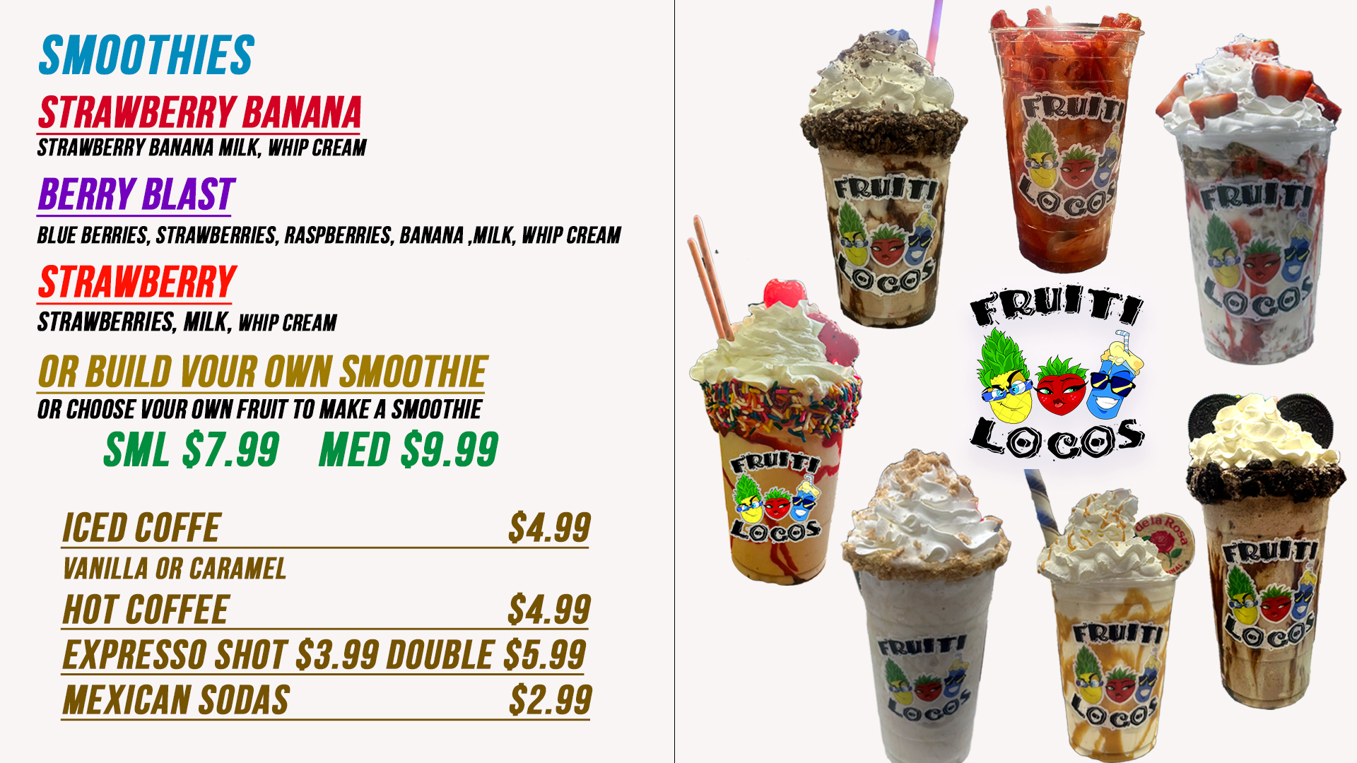 LOCOS MENUS - DIGITAL MENU DESIGN