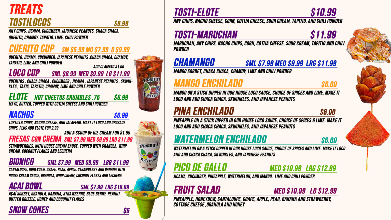 LOCOS MENUS - DIGITAL MENU DESIGN