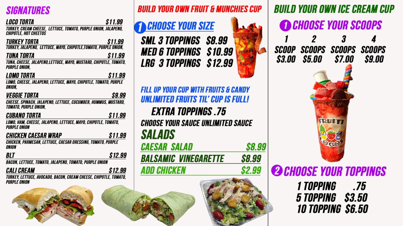 LOCOS MENUS - DIGITAL MENU DESIGN